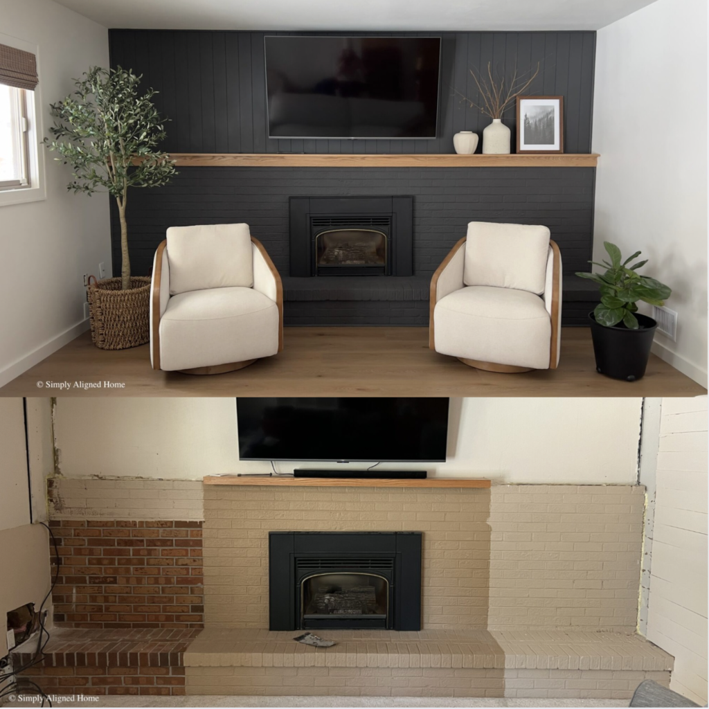 How to Update a Pre-Painted Brick, Stone or Drywall Fireplace - ROMABIO